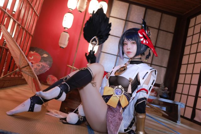 水淼aqua cos九条裟罗 | 水淼aqua在《原神》变身性感的九条裟罗 – 萌萌秀